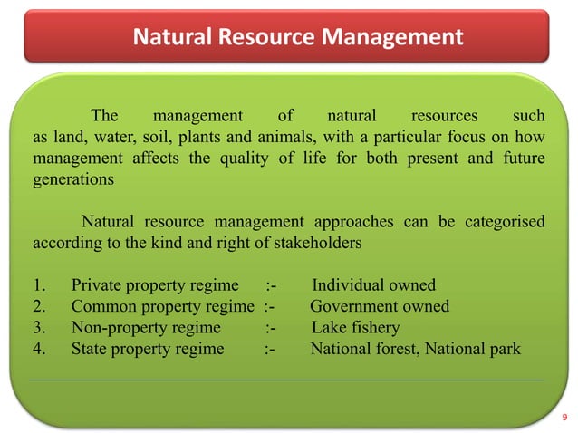 9.cl 14 15 natural resource management | PPTX | Agriculture | Industries