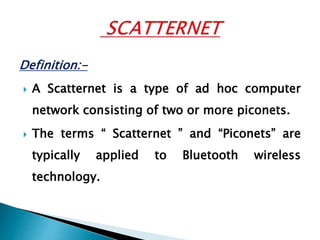 9.ad hoc network, scatternet connection establishment procedure copy | PPT