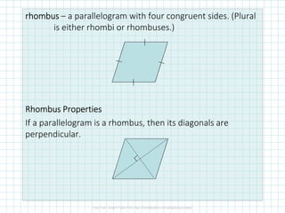9.3 Special Parallelograms | PDF