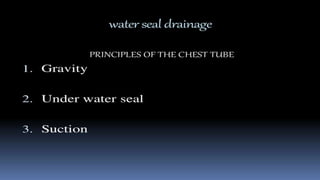 water seal drainage | PPTX