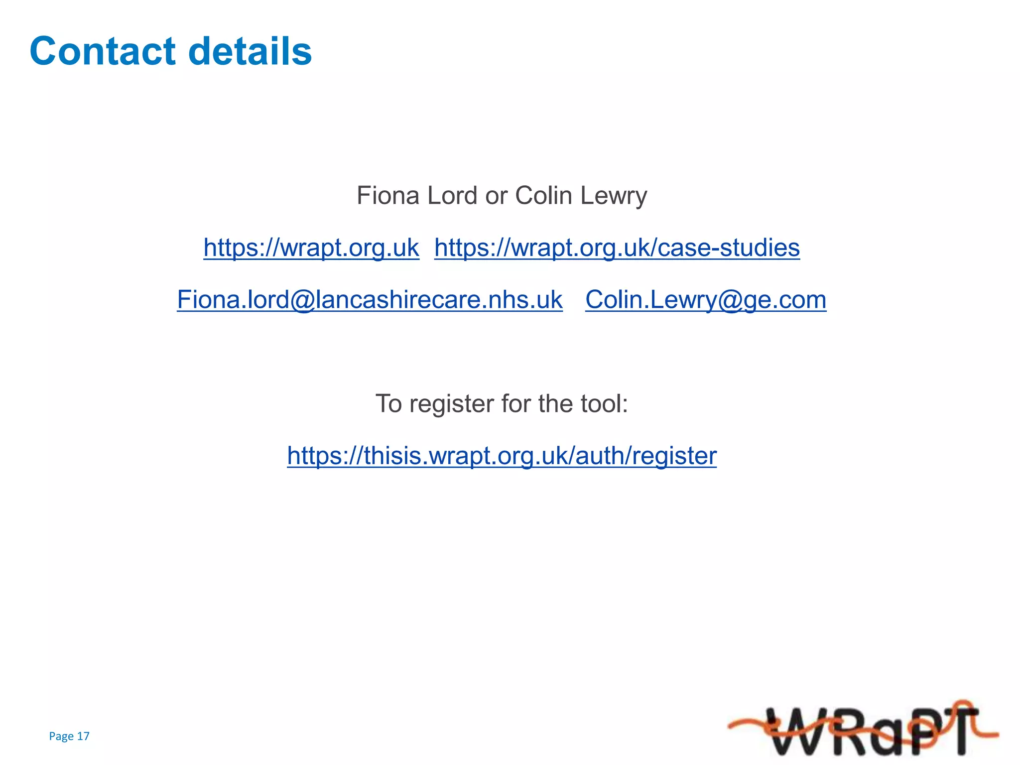 Colin Lewry and Fiona Lord - ECO 18: How digital innovation can support ...