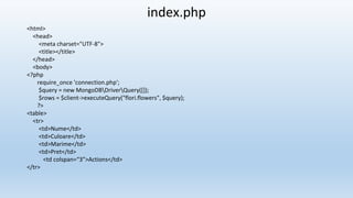9. Php MongoDB cautarea unui document | PPT