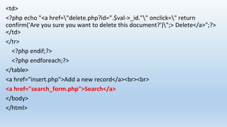 9. Php MongoDB cautarea unui document | PPT