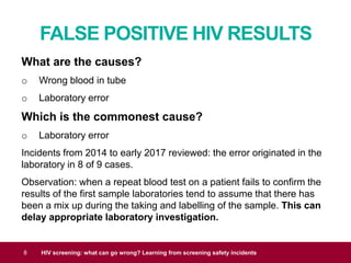 9. Judith Timms HIV screening incidents | PPT