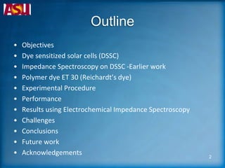 DSSC characterization using EIS | PPTX