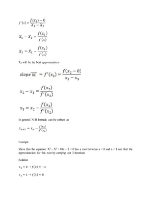 NUMERICAL METHOD | DOCX | Physics | Science