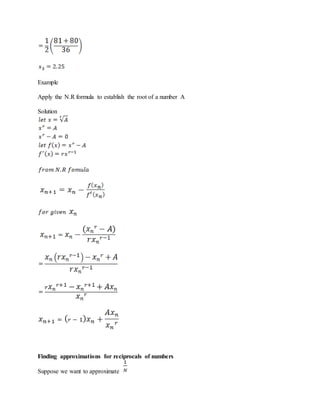 NUMERICAL METHOD | DOCX | Physics | Science