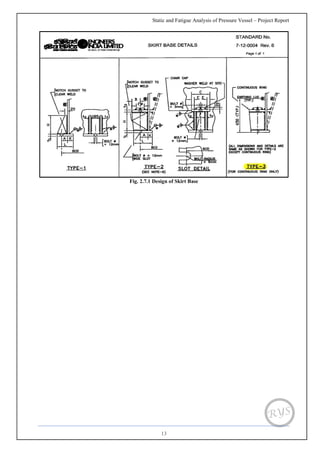 Static and Fatigue Analysis of Pressure Vessel as per ASME Codes | PDF