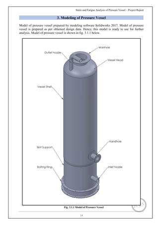 Static and Fatigue Analysis of Pressure Vessel as per ASME Codes | PDF