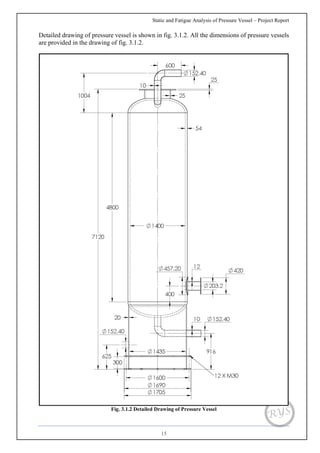 Static and Fatigue Analysis of Pressure Vessel as per ASME Codes | PDF