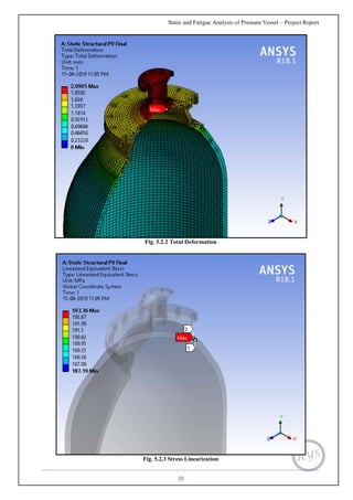 Static and Fatigue Analysis of Pressure Vessel as per ASME Codes | PDF