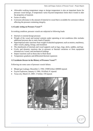 Static and Fatigue Analysis of Pressure Vessel as per ASME Codes | PDF