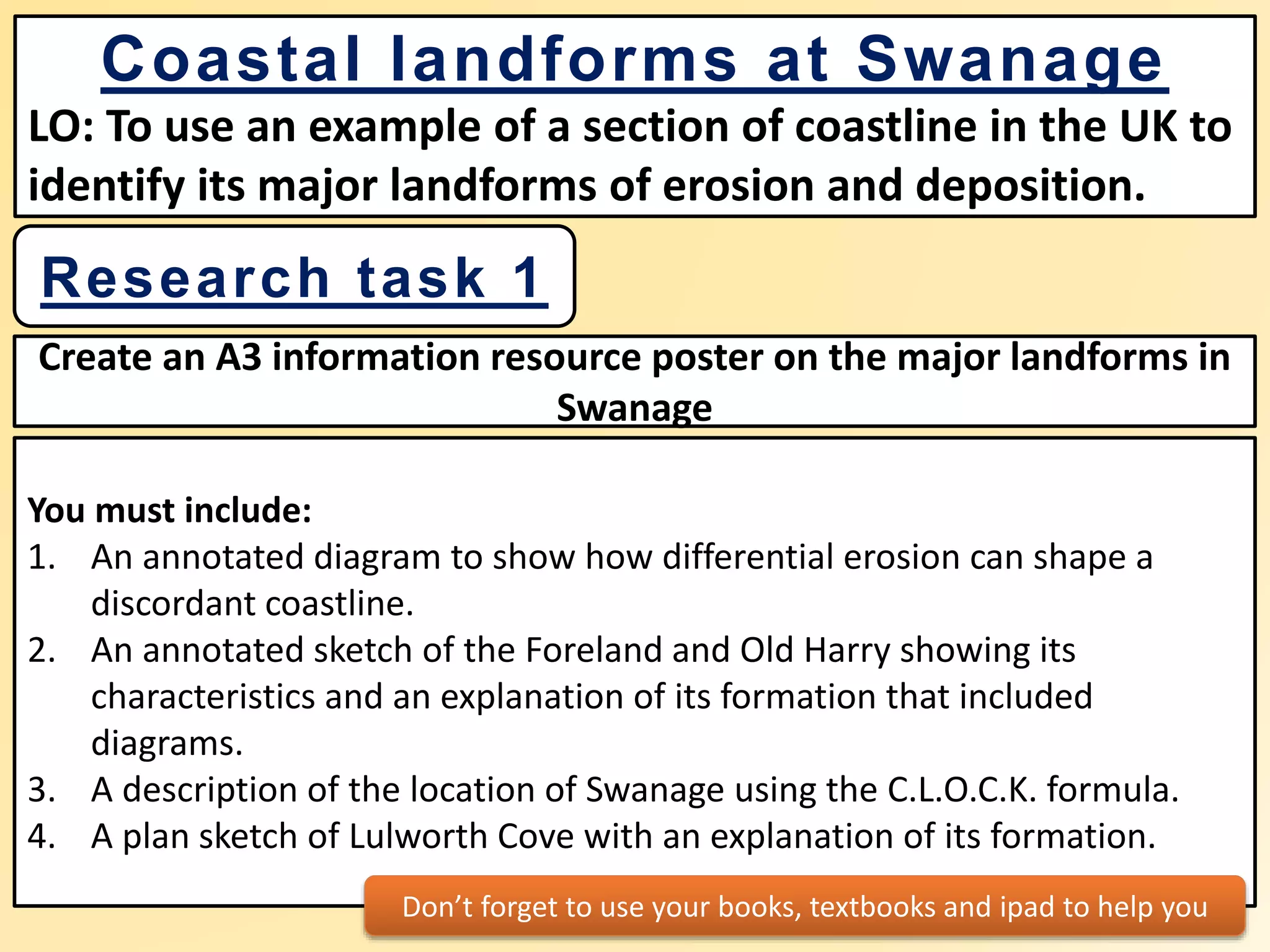 9. Coastal features Swanage | PPTX