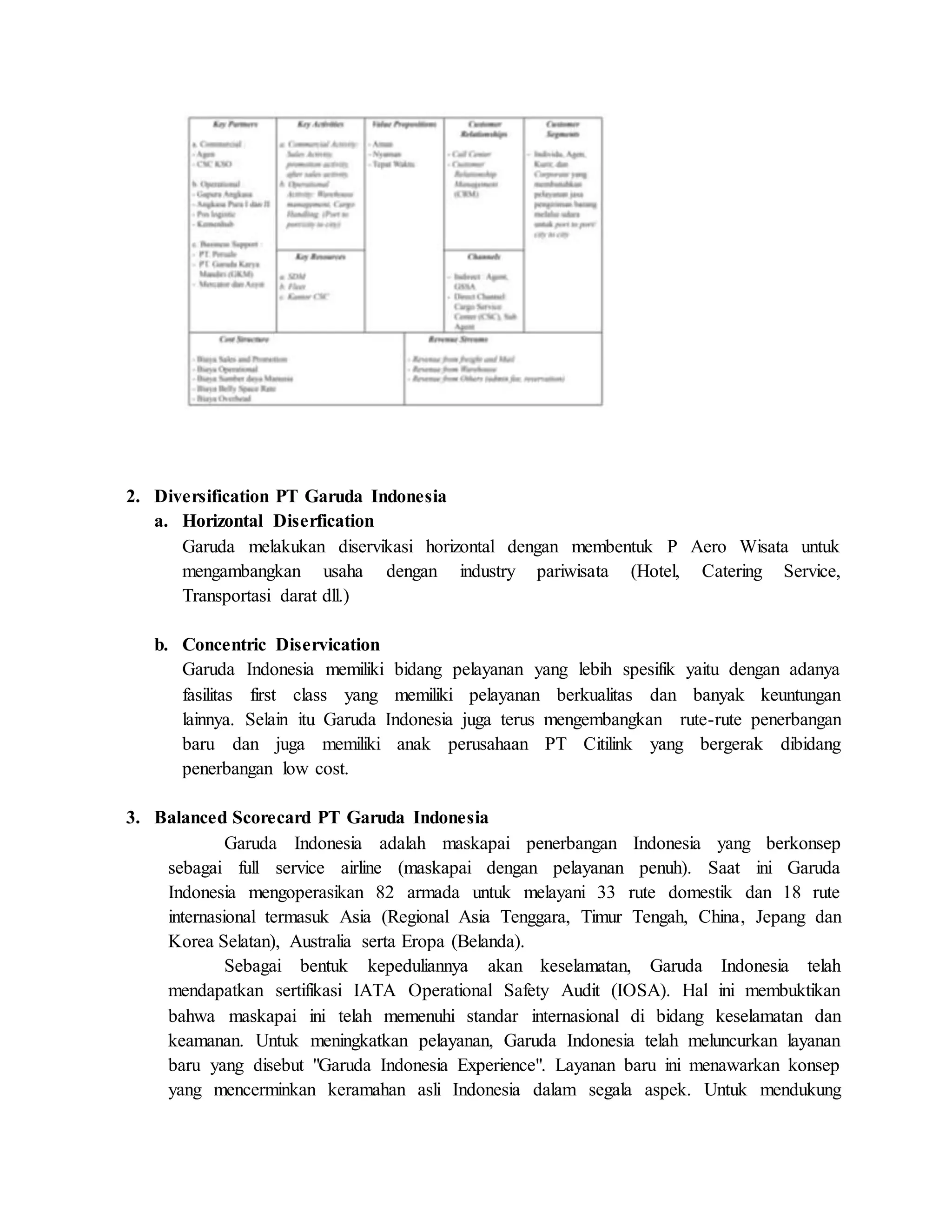 Strategic management. canvas model, diversification, balance scorecard ...