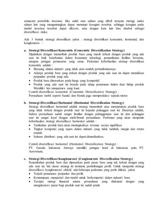Strategic management. canvas model, diversification, balance scorecard ...