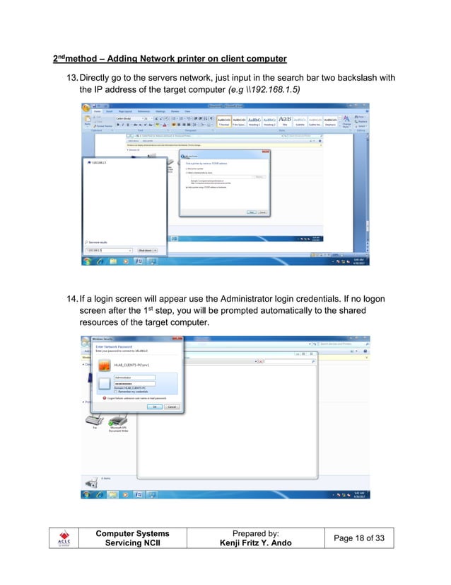 CSS Module 9 - Network Printer | PDF