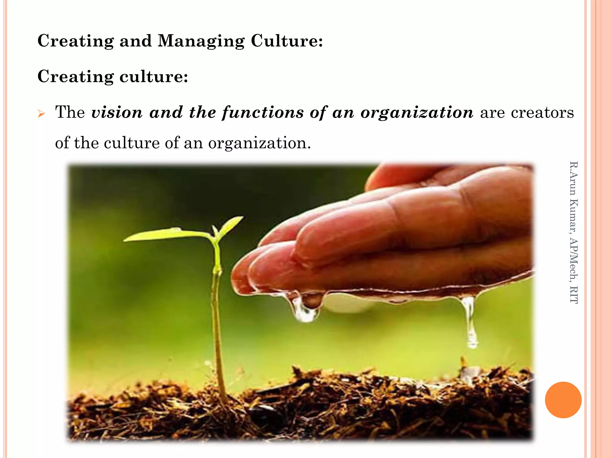 Types and elements of organization culture | PDF