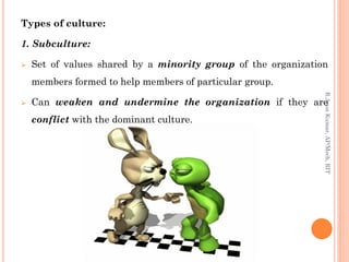 Types and elements of organization culture | PDF