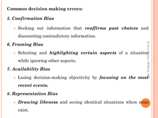 Decision making steps and process | PDF