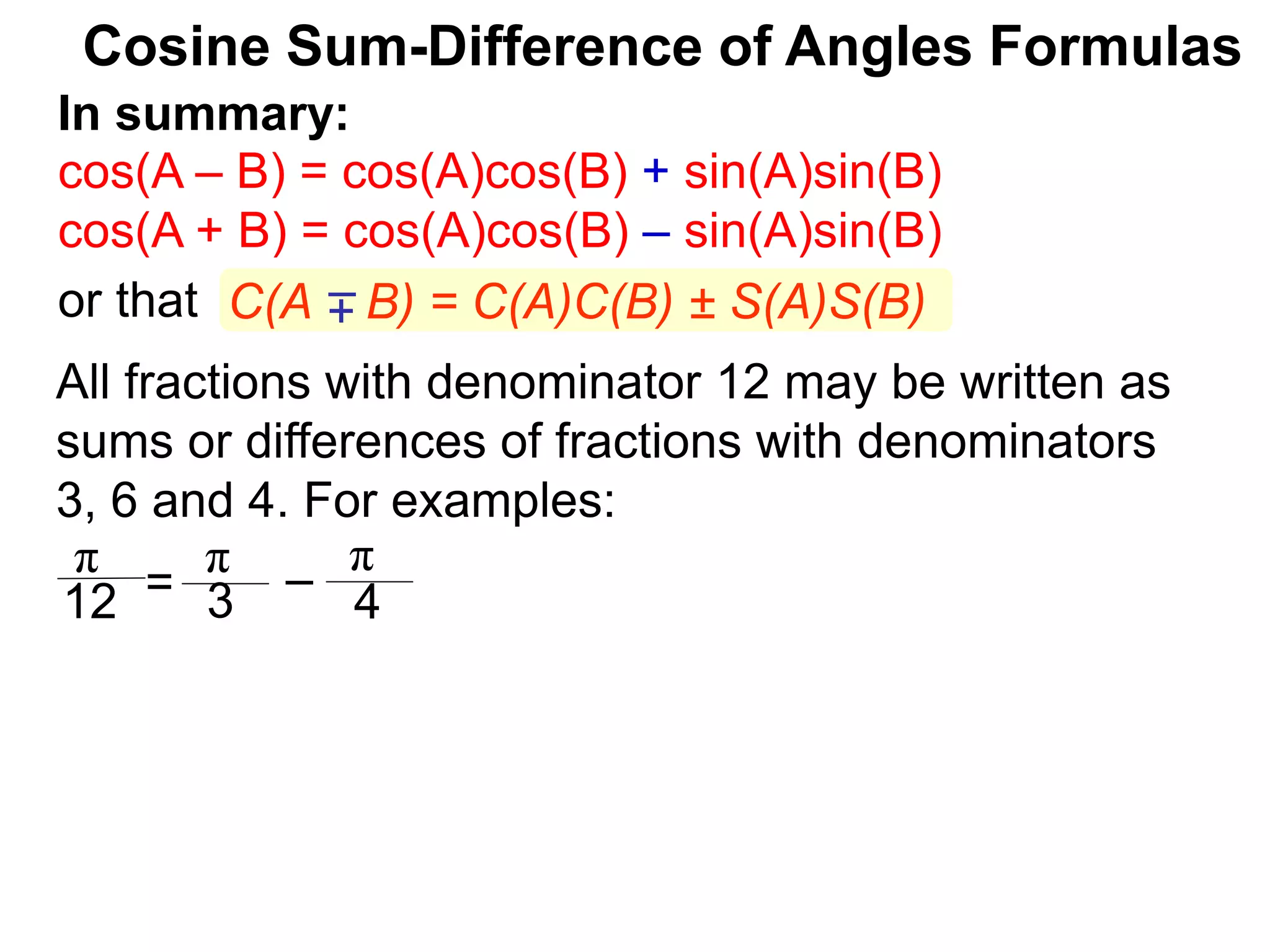9. sum and double half-angle formulas-x | PPT
