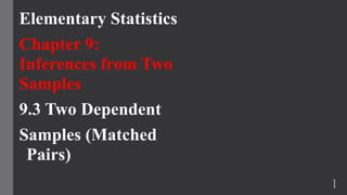 Two dependent samples (matched pairs) | PPTX | Physics | Science