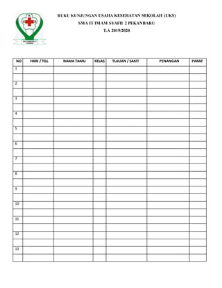 FORMAT BUKU KUNJUNGAN UKS | DOCX