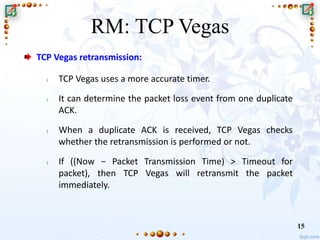 performance evaluation of TCP varients in Mobile ad-hoc Network | PPTX