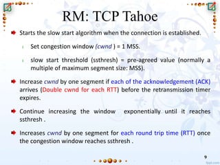 performance evaluation of TCP varients in Mobile ad-hoc Network | PPTX