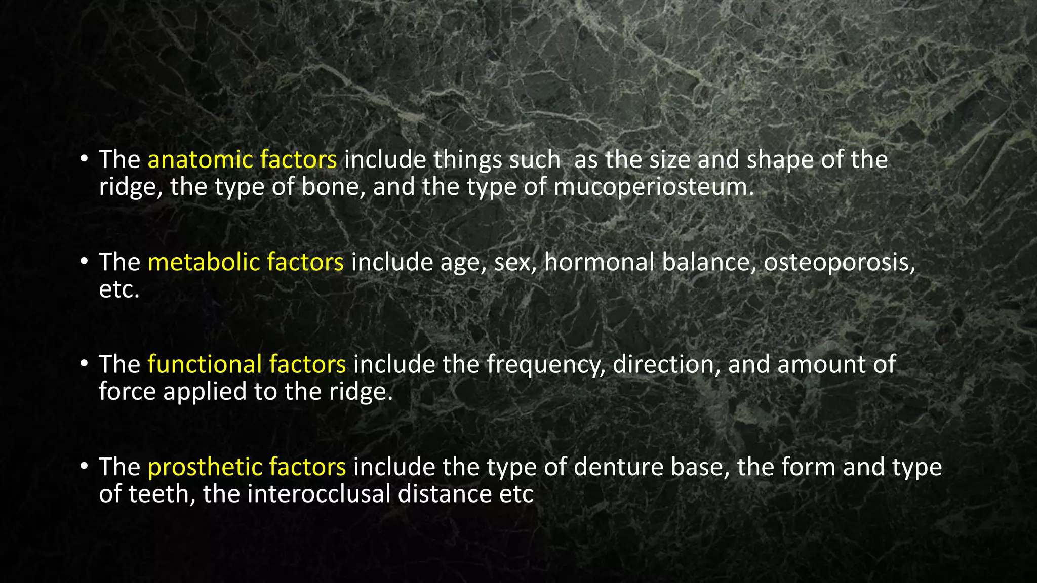 residual ridge resorption | PPTX