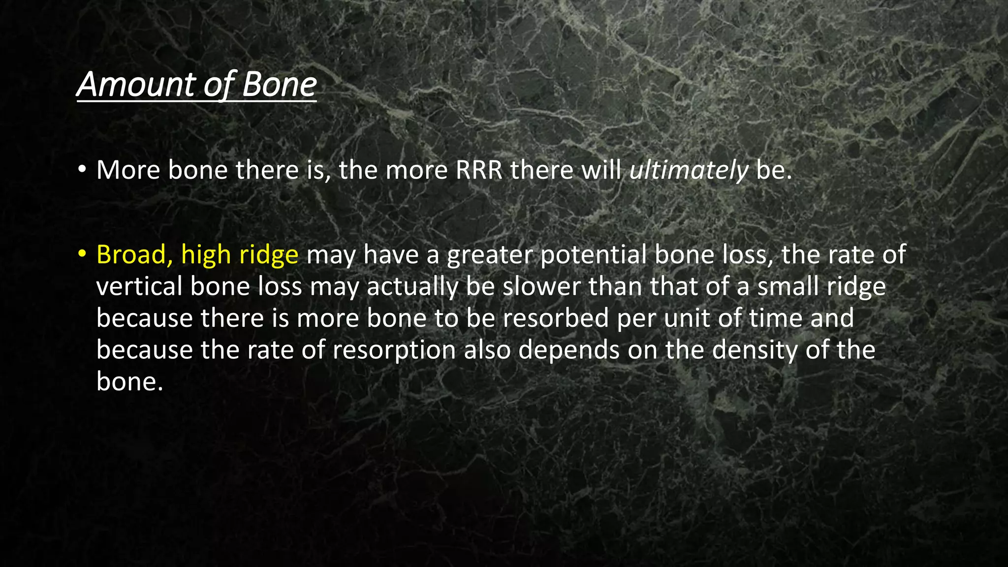 residual ridge resorption | PPTX