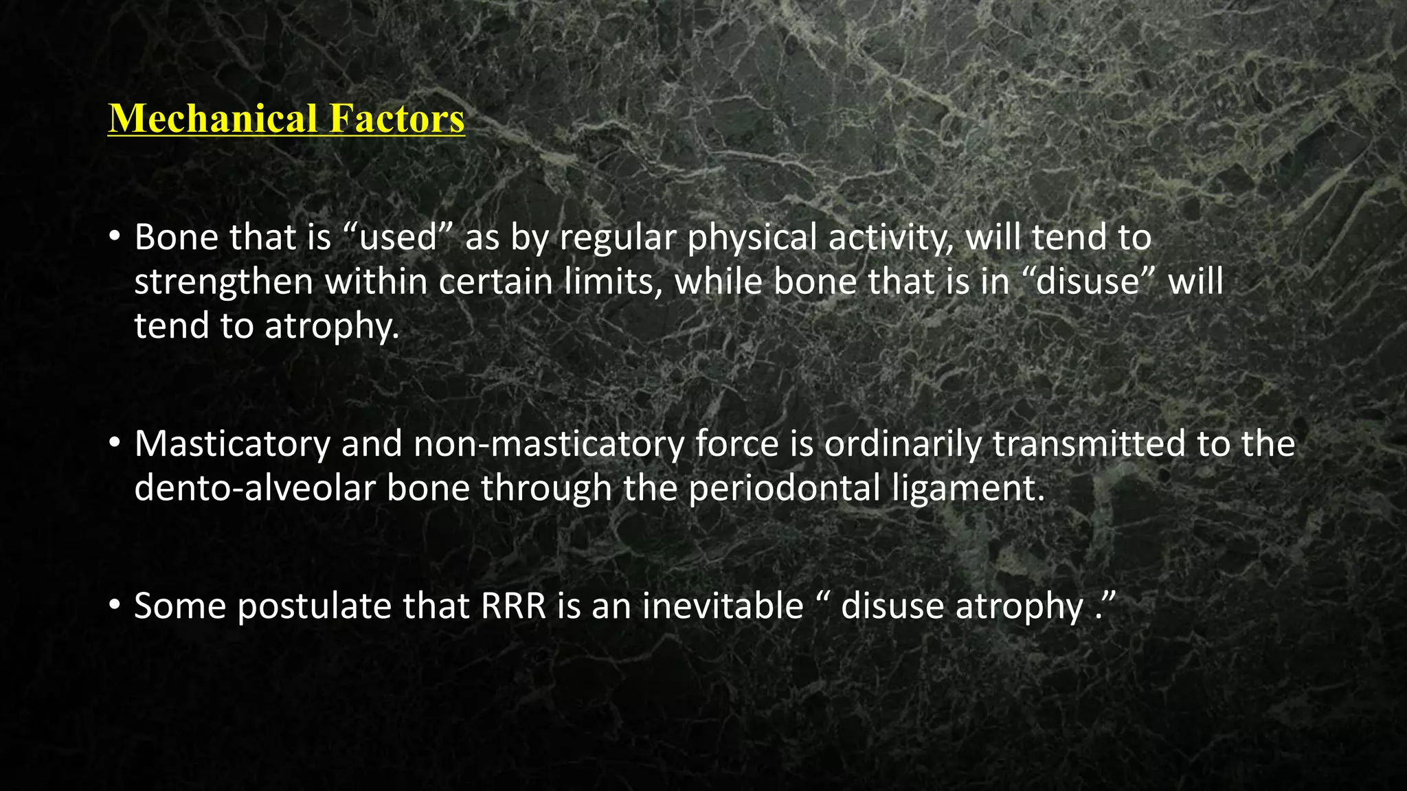 residual ridge resorption | PPTX
