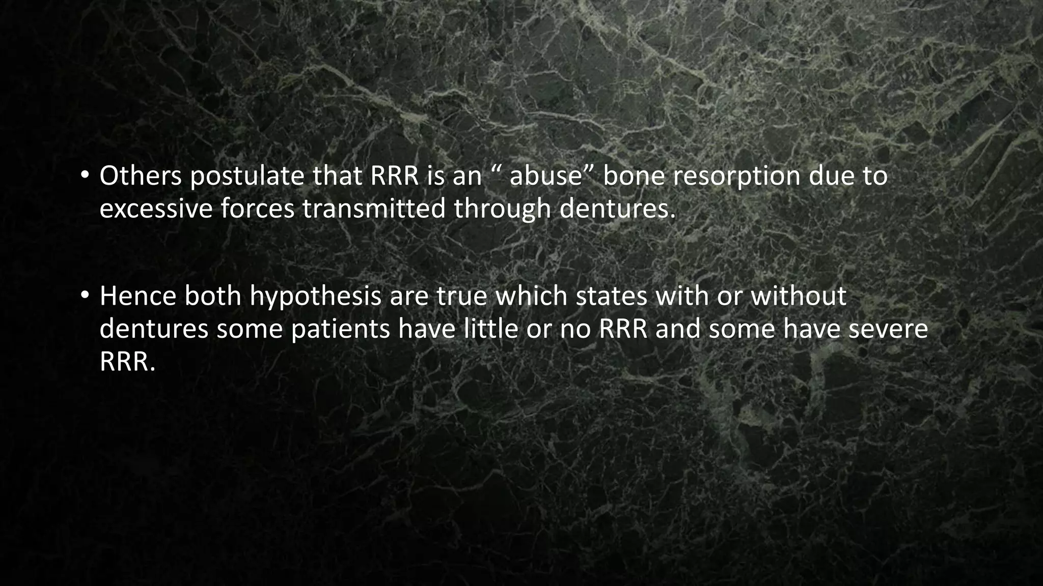 residual ridge resorption | PPTX