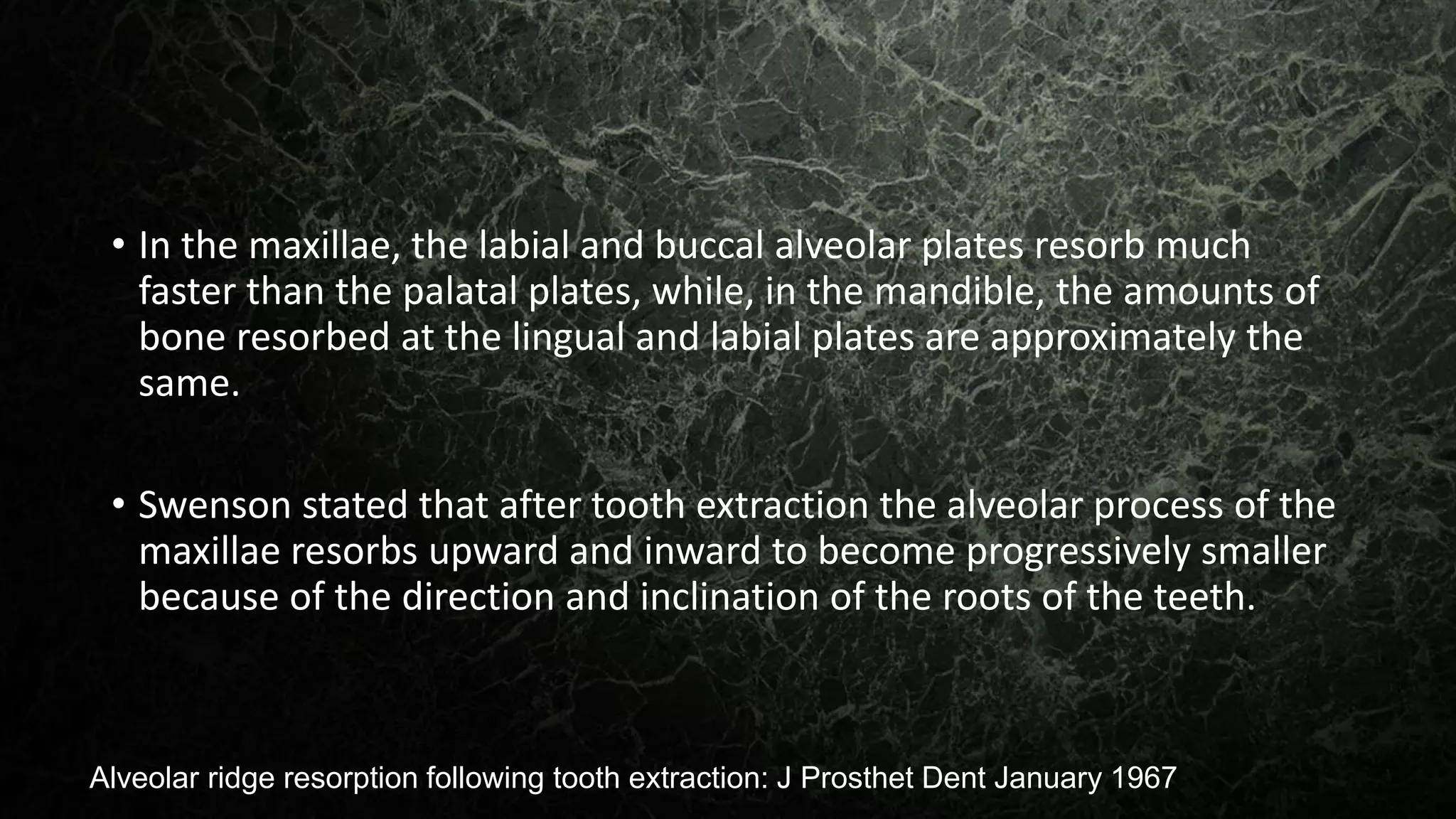 residual ridge resorption | PPTX