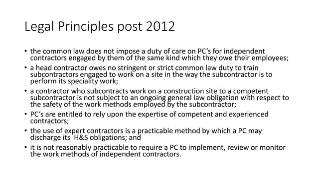 Contractor Safe: Contractor Management & OHS Liability | PPT