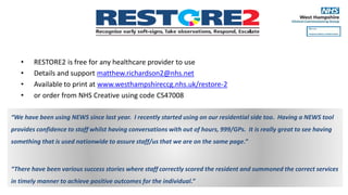 RESTORE2 - ECO 20: Empowering care homes through innovation and ...