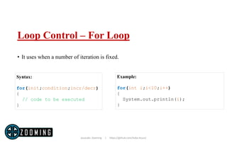 Java loop control | PPT