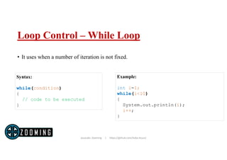 Java loop control | PPT