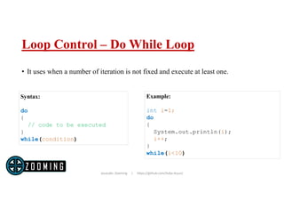 Java loop control | PPT