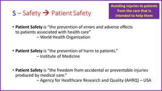 improving quality and safety in patient care delivery . | PPTX