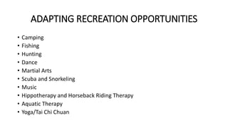 9. adaptive sports and recreation | PPTX