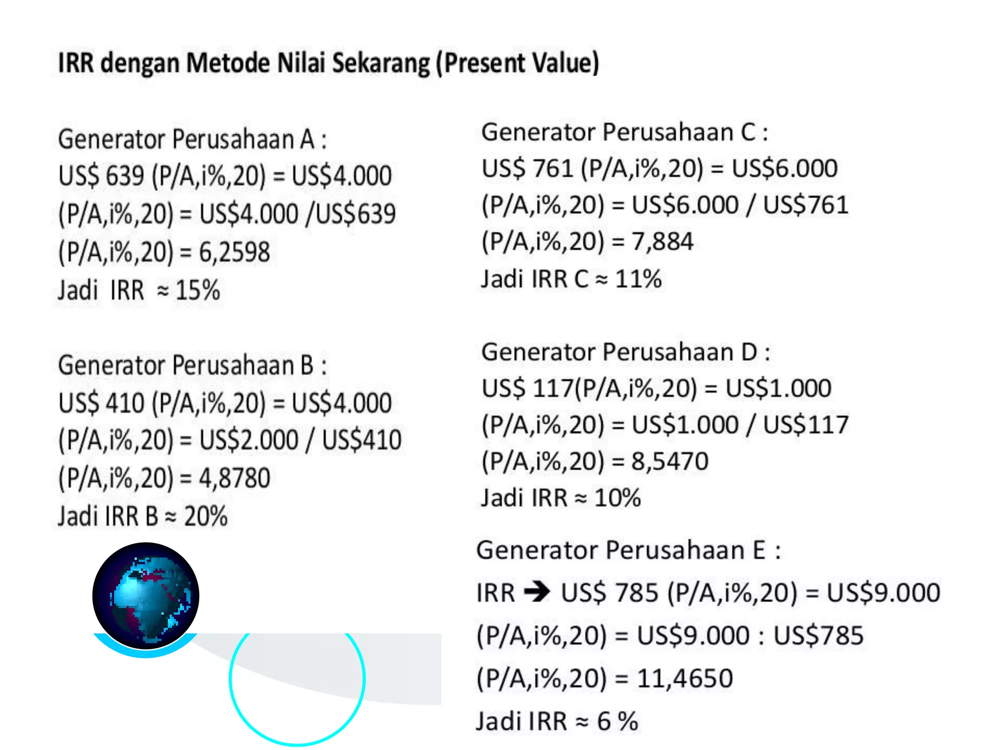 Contoh Perhitungan Kelayakan Proyek _ Materi Training "FEASIBILITY ...