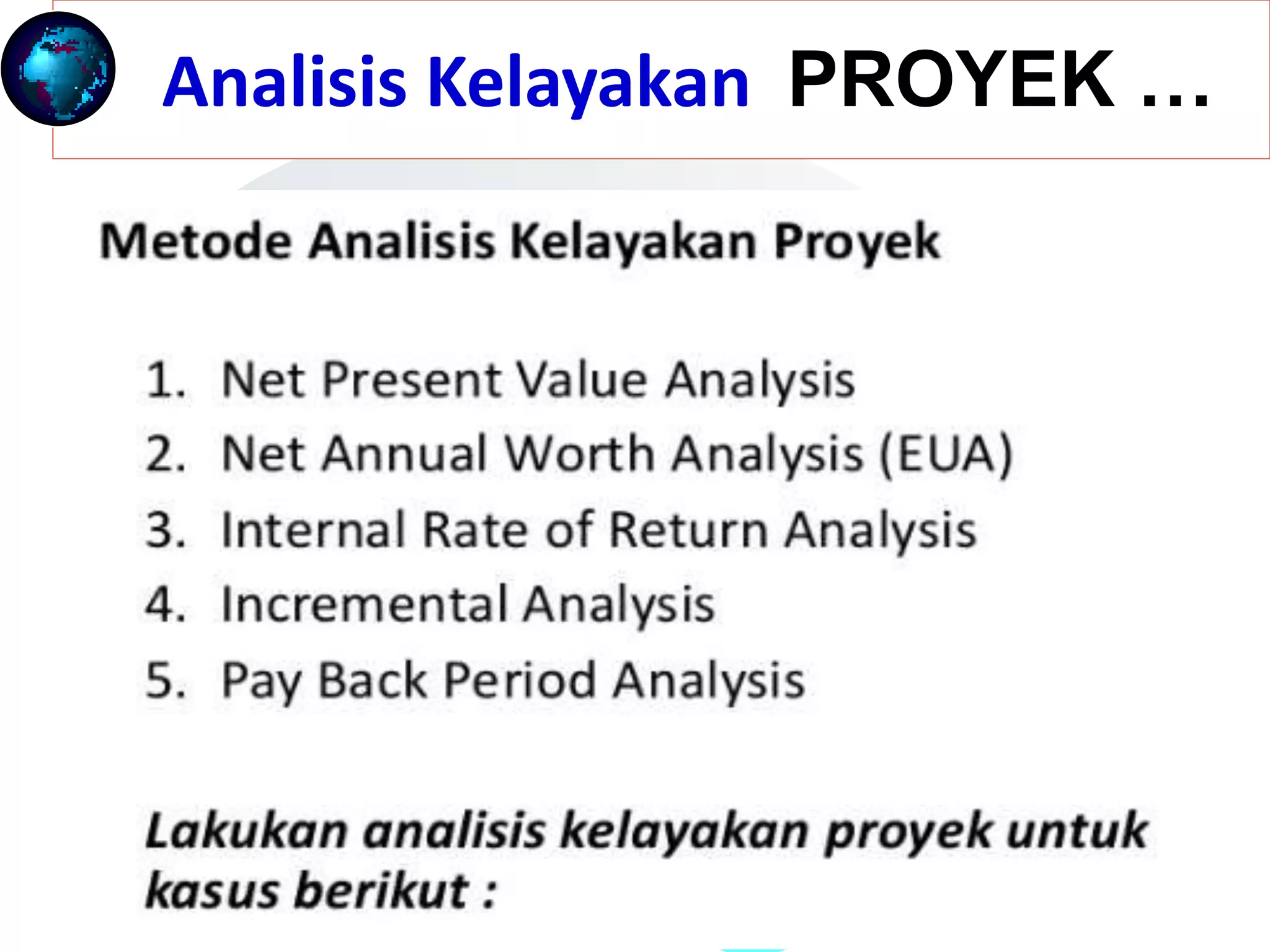 Contoh Perhitungan Kelayakan Proyek _ Materi Training "FEASIBILITY ...