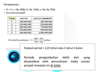 Contoh Perhitungan Kelayakan Proyek _ Materi Training "FEASIBILITY ...