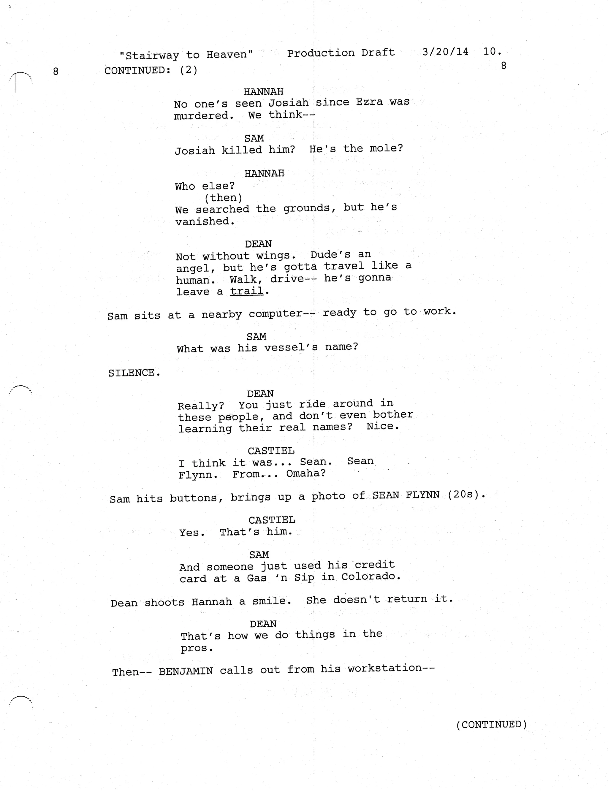 Supernatural 9.22 Stairway to Heaven Script | PDF