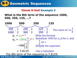 9-1 Geometric Sequences.ppt