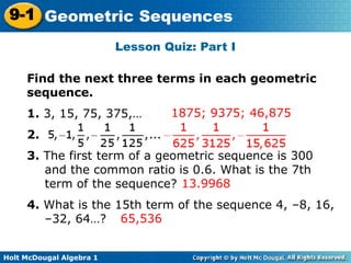 9-1 Geometric Sequences.ppt