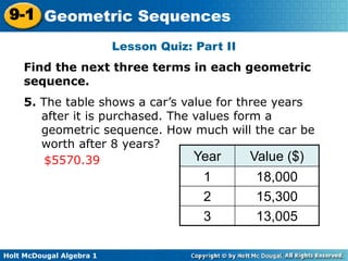 9-1 Geometric Sequences.ppt