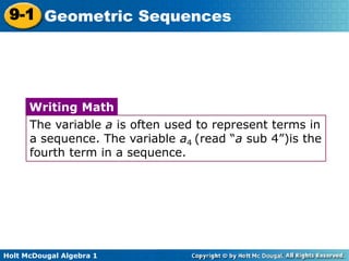 9-1 Geometric Sequences.ppt