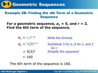 Geometric Sequence Formula Nth Term