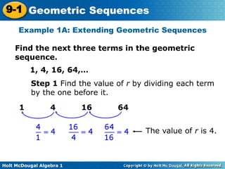 9-1 Geometric Sequences.ppt